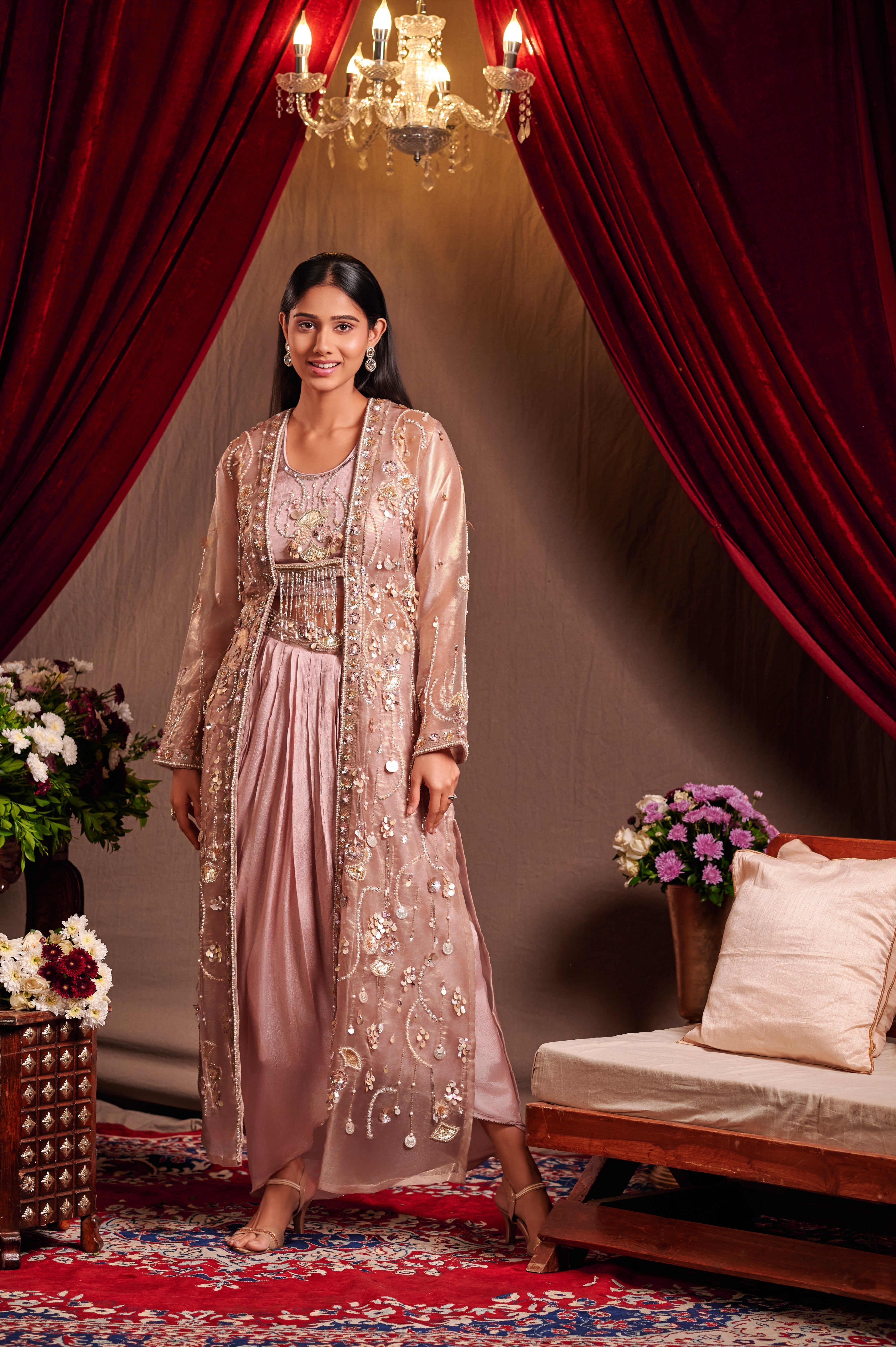 Pearl Hand embroidered Skirt set with Jacket – Cult91
