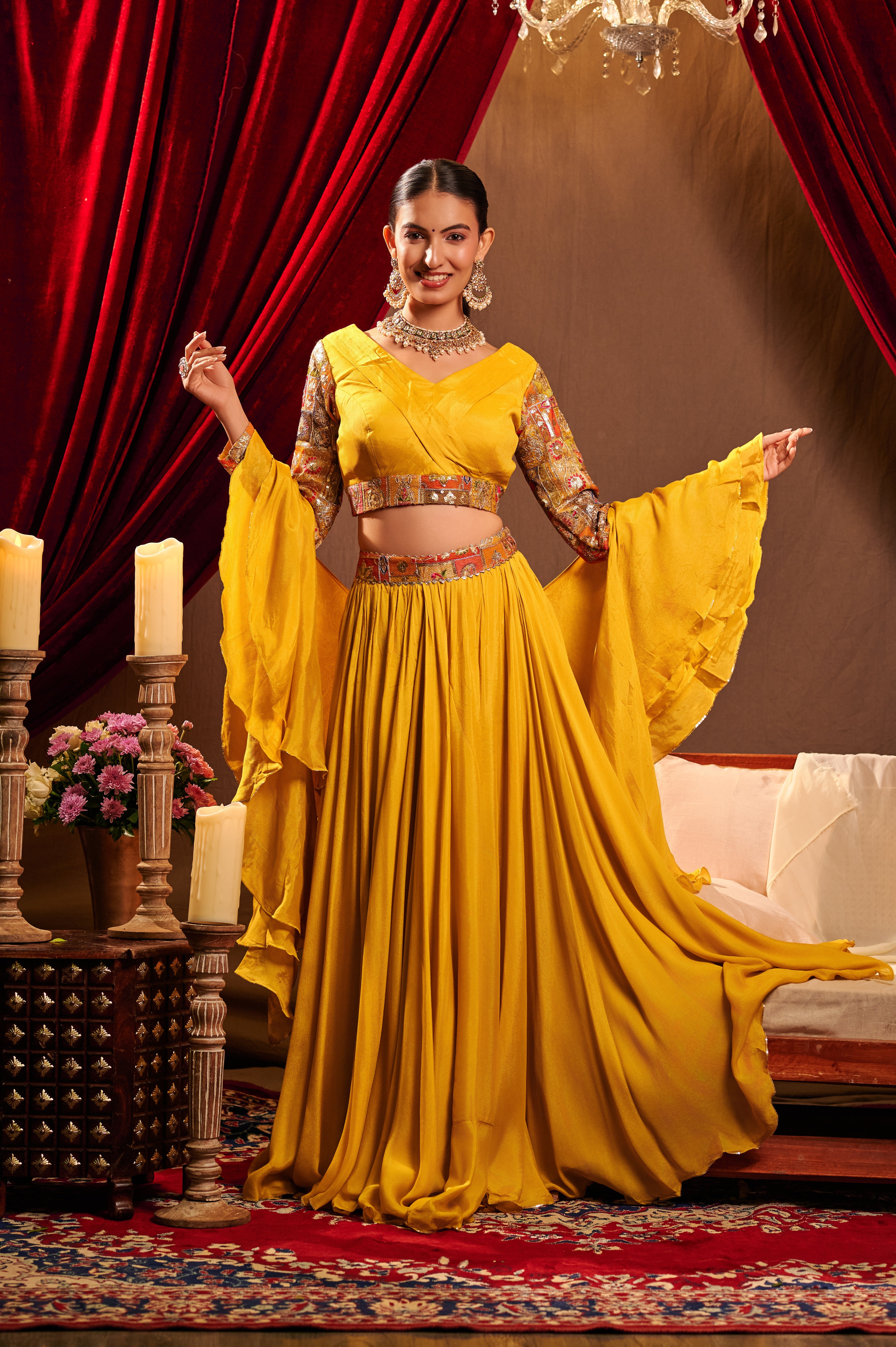 Yellow Sequin Lehenga Set – Cult91